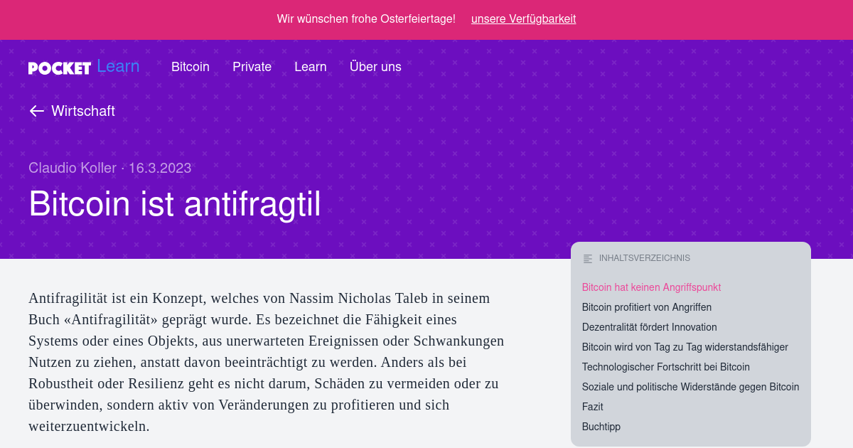 Wieso ist Bitcoin antifragil? | Pocket